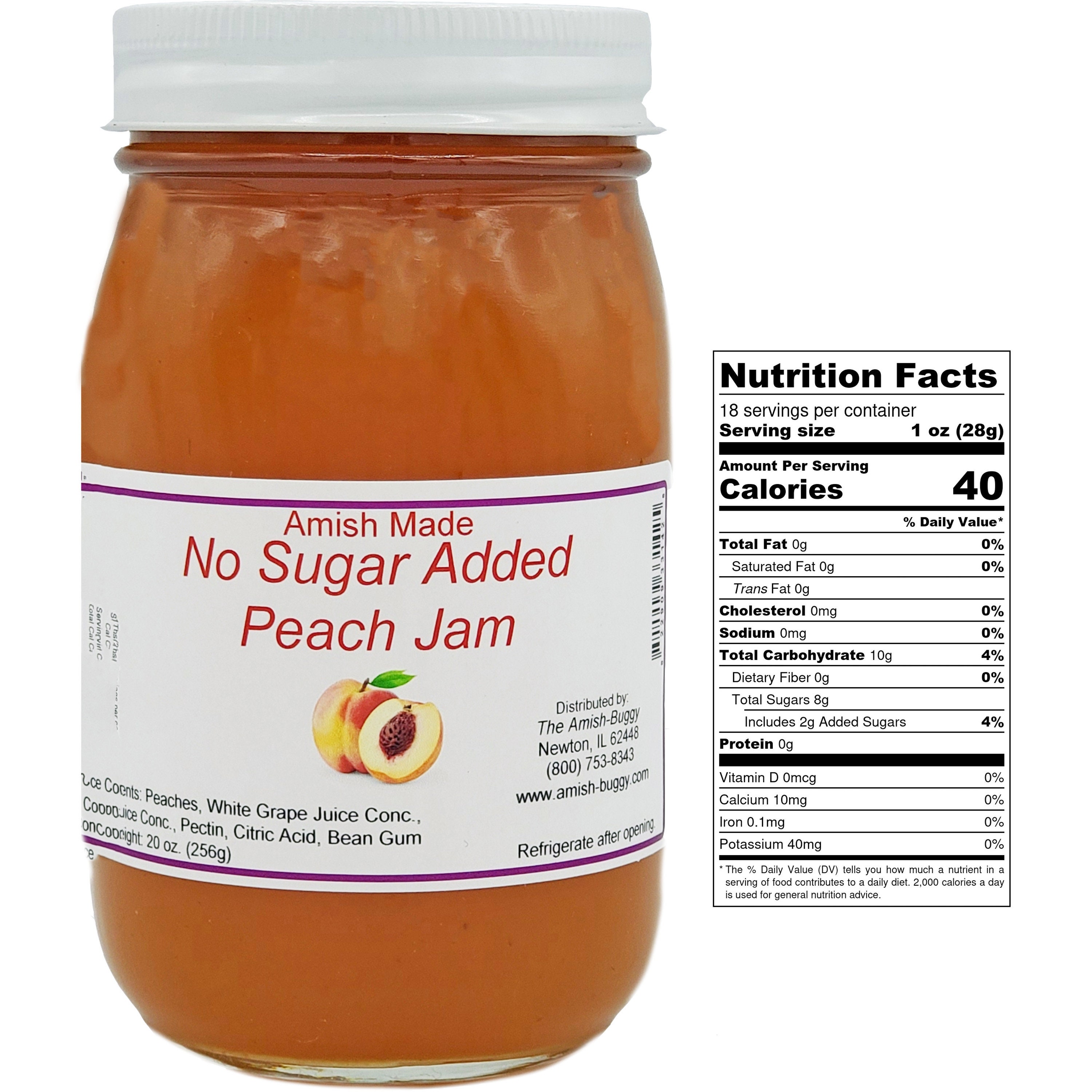 No Sugar Added Jams 2-16 Oz. Jars - Etsy