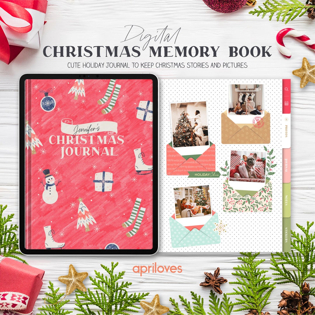 Digital Christmas Memory Keeper Book Journal, Digital Christmas Photo ...