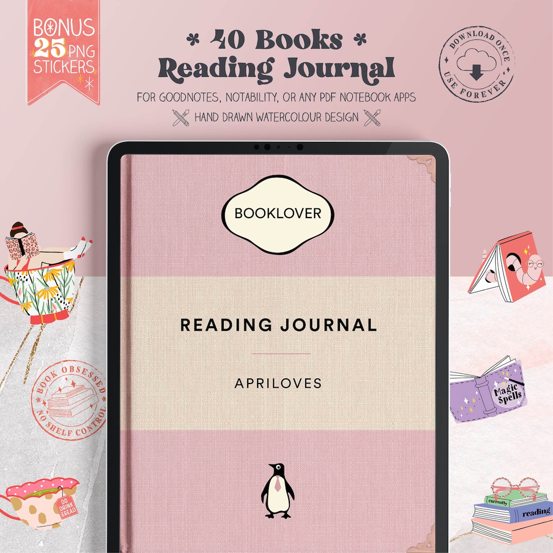 Digital Reading Planner Journal, Book Tracker, Reading Challenge ...