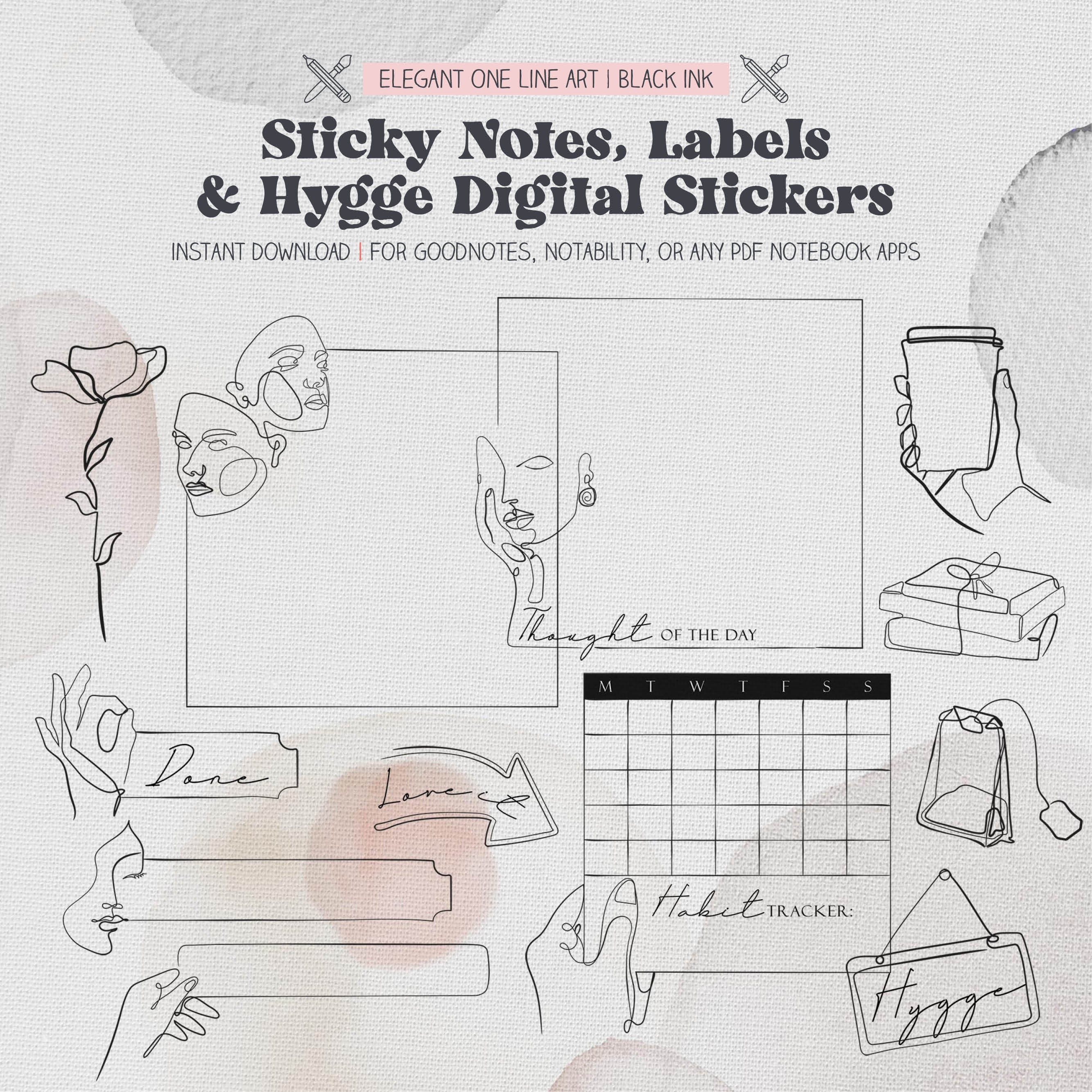 Digital Sticky Notes Stickers Labels Planner Stickers Autumn | Etsy