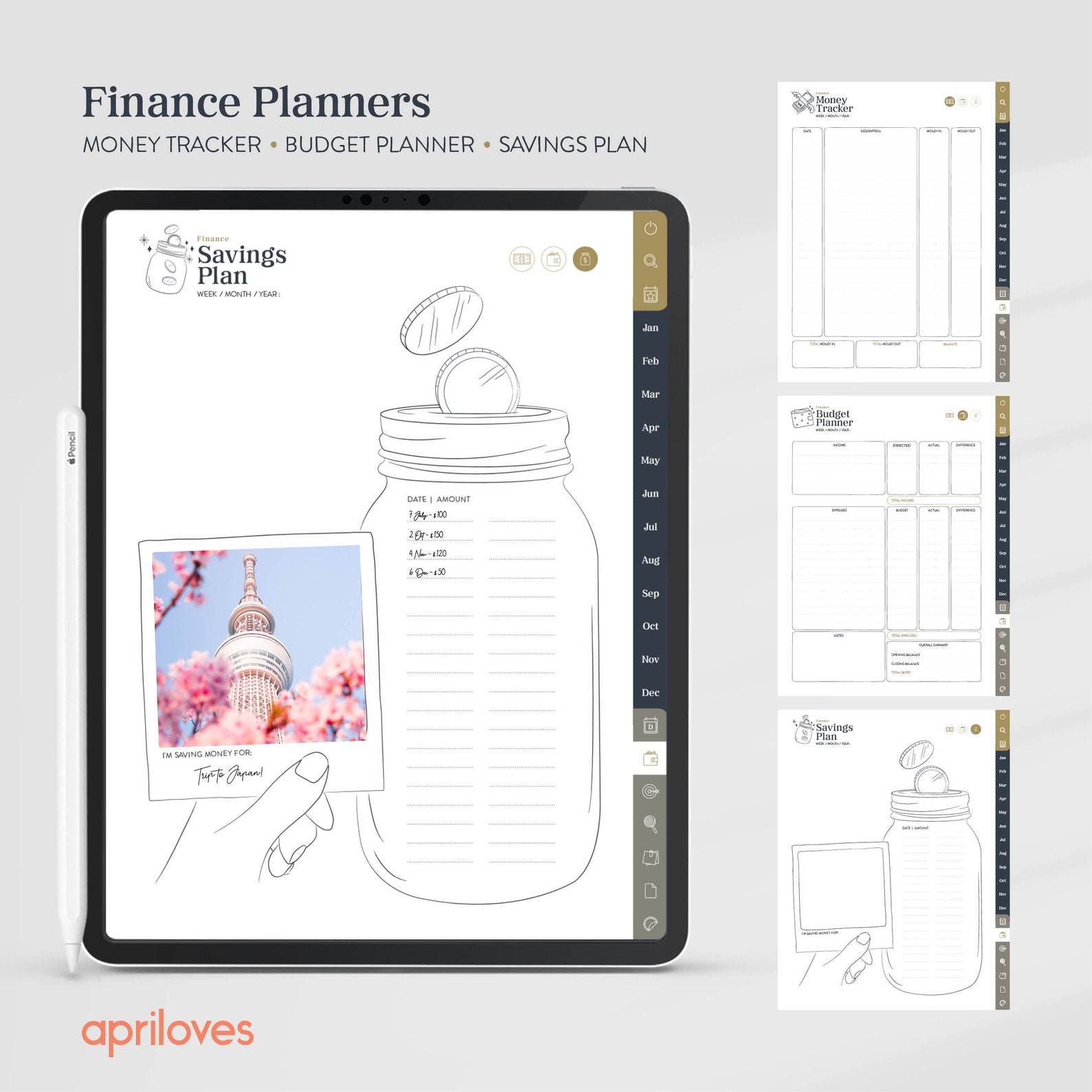 UNDATED Fun Digital Life Planner Minimalist Ipad Planner | Etsy