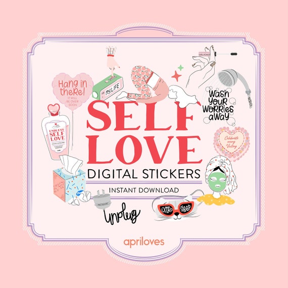 SELF CARE Digital Stickers Cute Goodnotes Stickers for - Etsy Australia