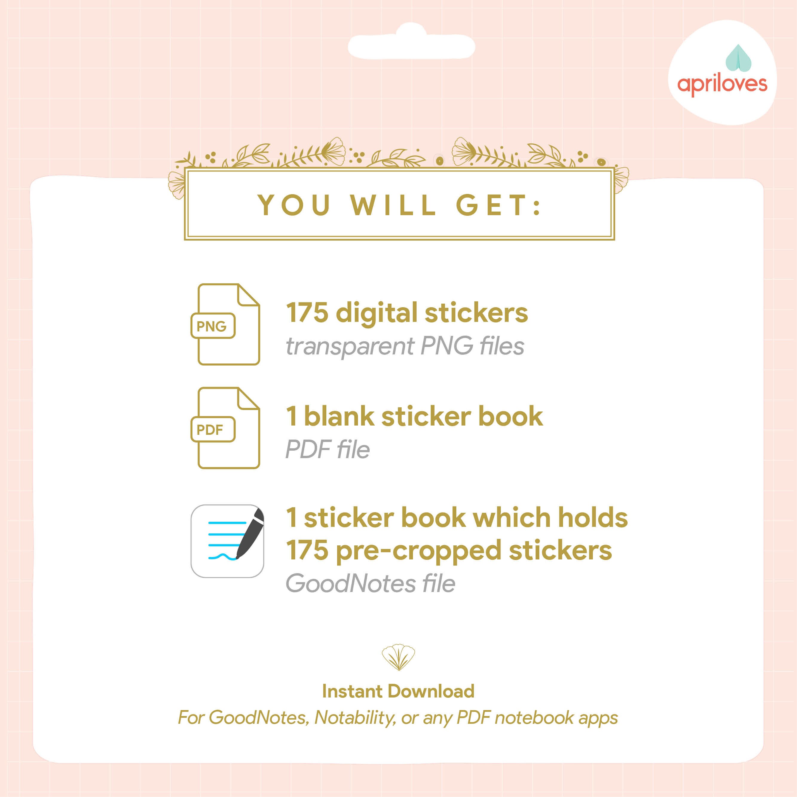 Girly Digital Sticker Sticky Notes Label Washi Tape Cute - Etsy