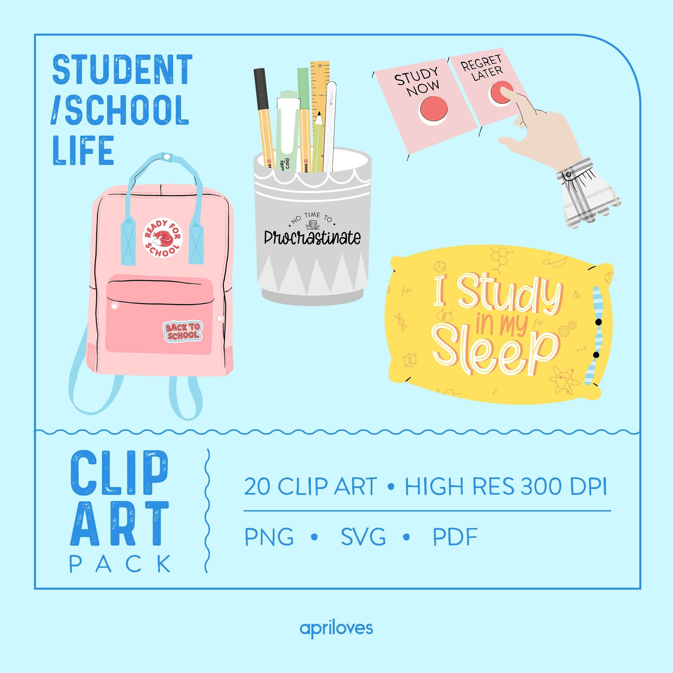 No Sleeping In Class Clipart