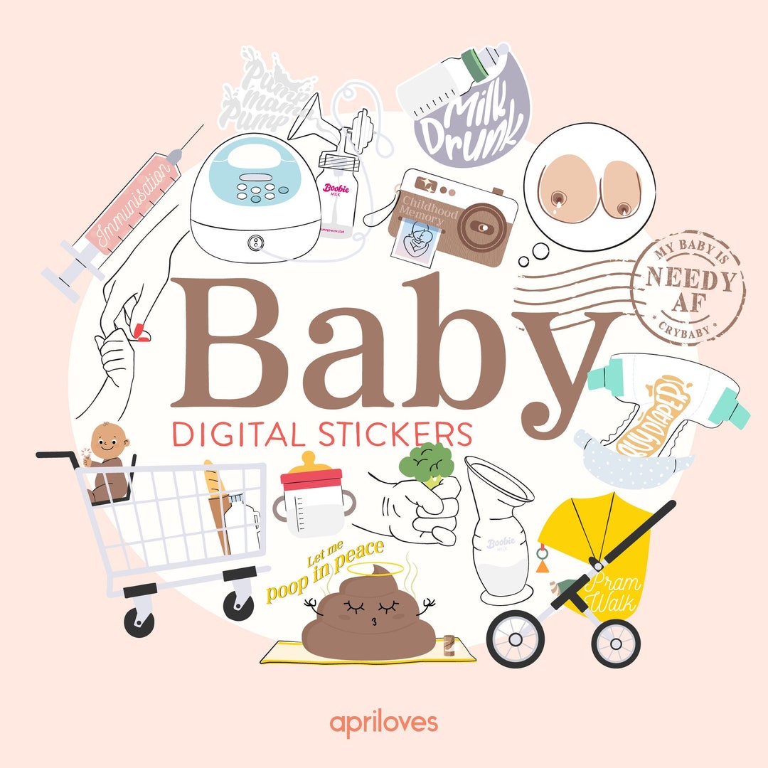 MOM Digital Stickers, BABY Planner Stickers, Mom Life Goodnotes ...