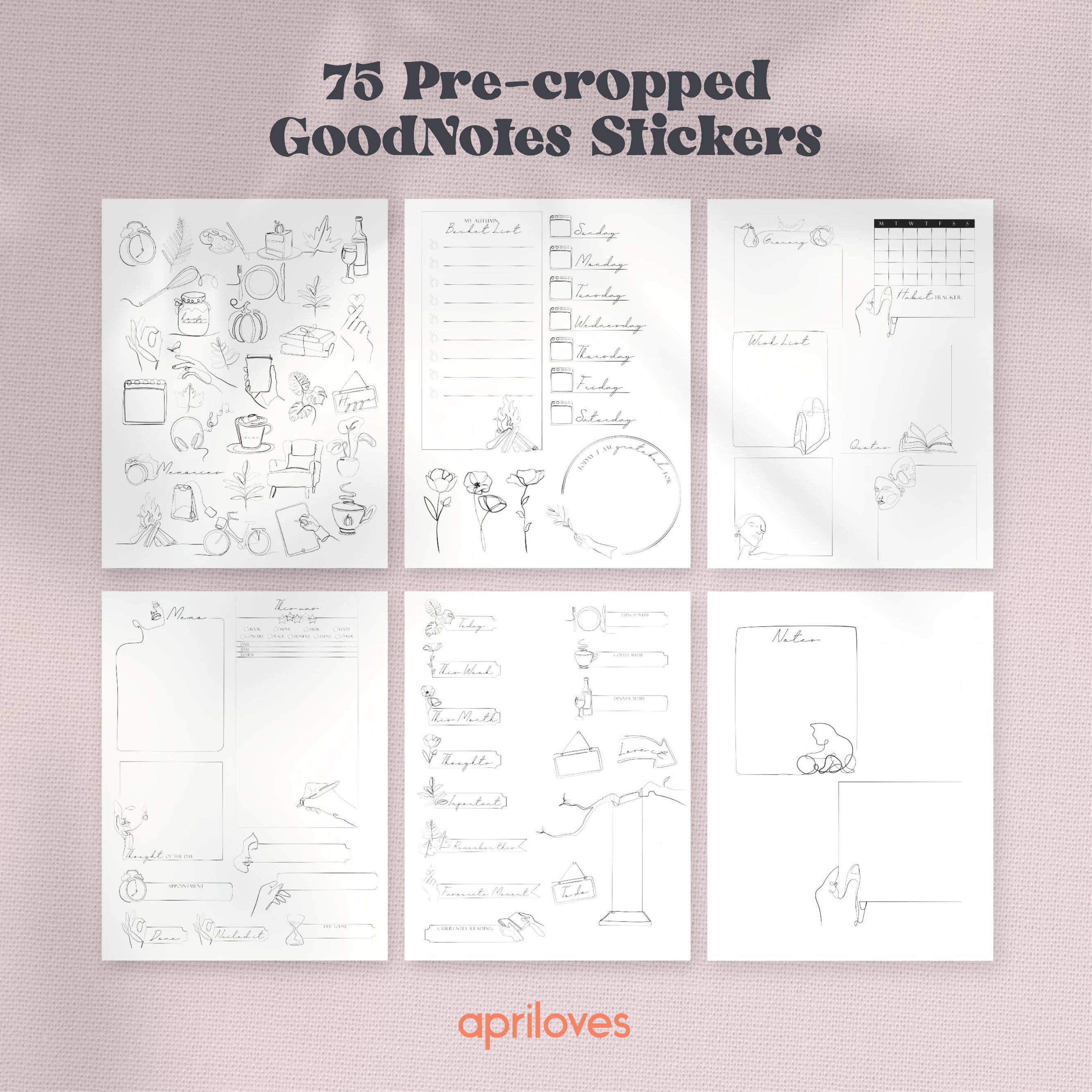 Digital Sticky Notes Stickers Labels Planner Stickers Autumn | Etsy