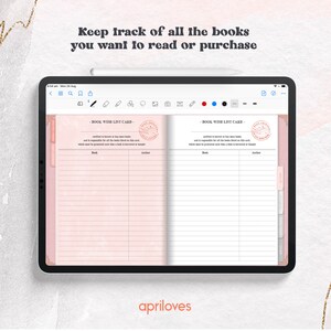 Digital Reading Planner Journal, Book Tracker, Reading Challenge ...