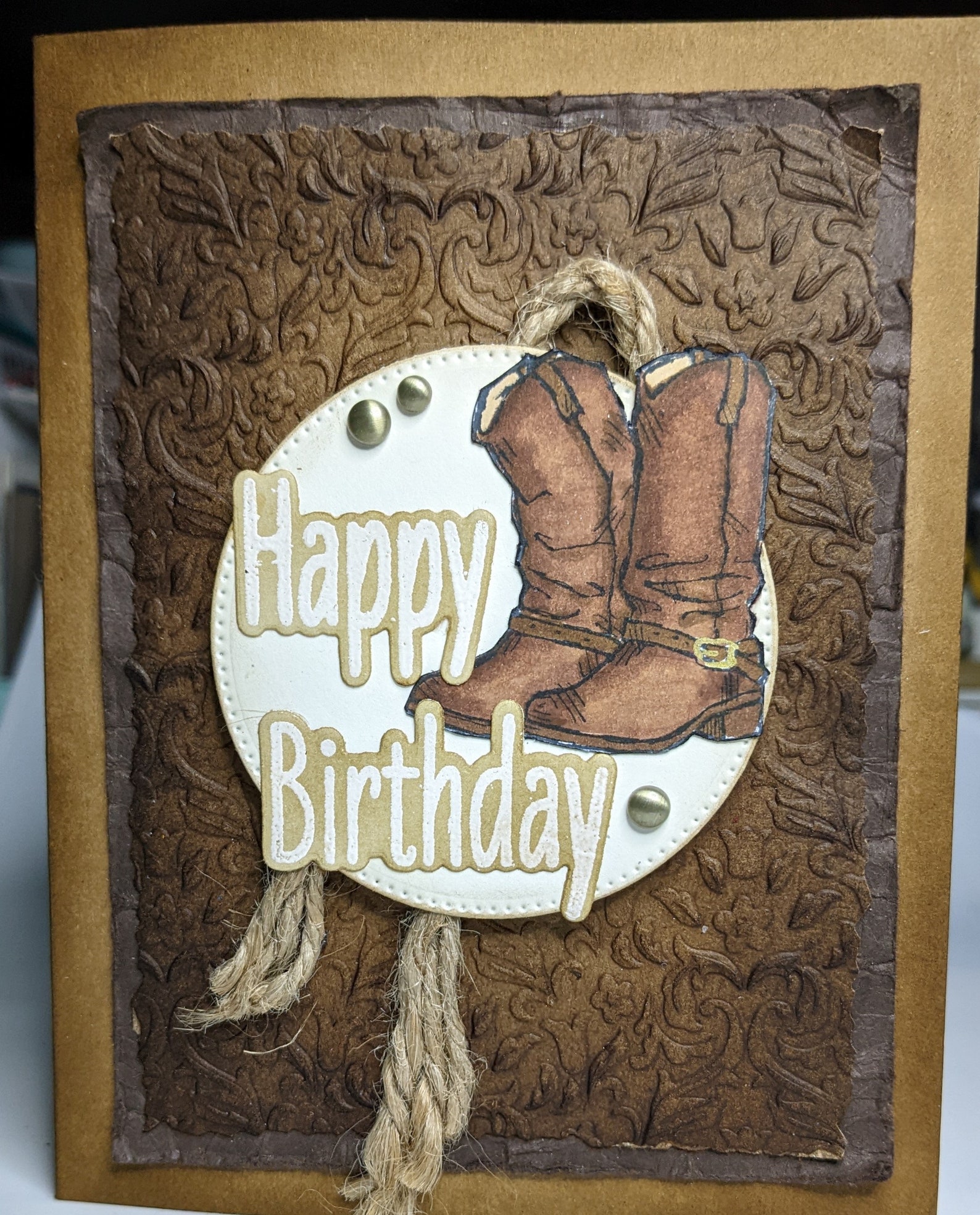 Cowboy Boots Happy Birthday Card - Etsy