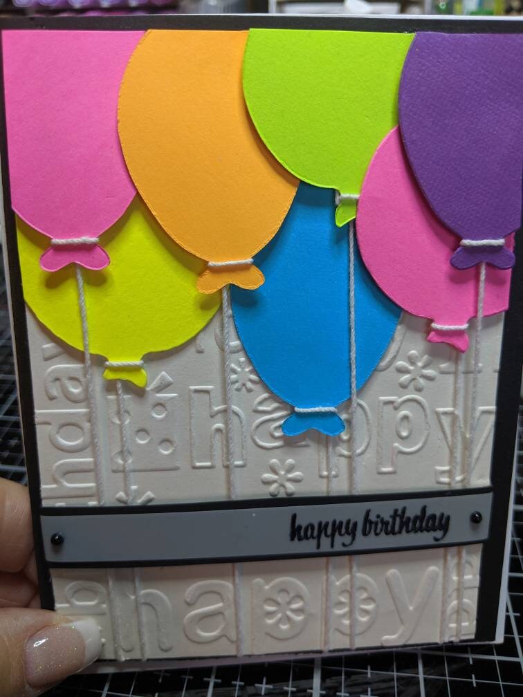 Balloon Birthday Card | Etsy