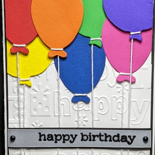 Balloon Birthday Card - Etsy