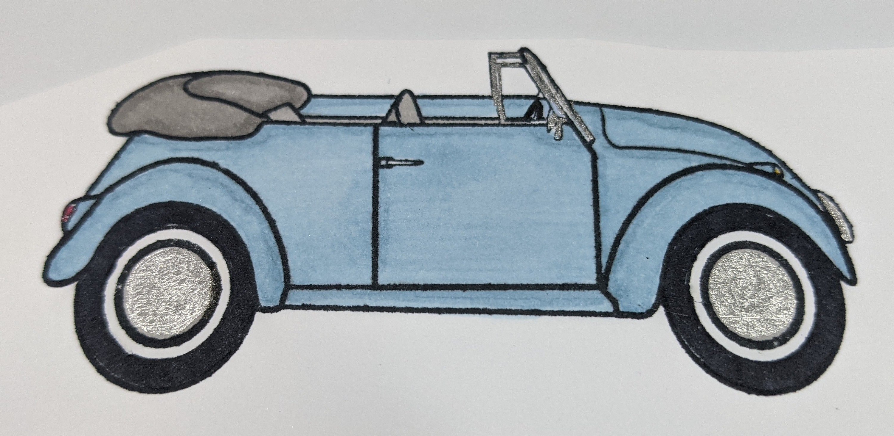 Happy Birthday VW Bug Card - Etsy