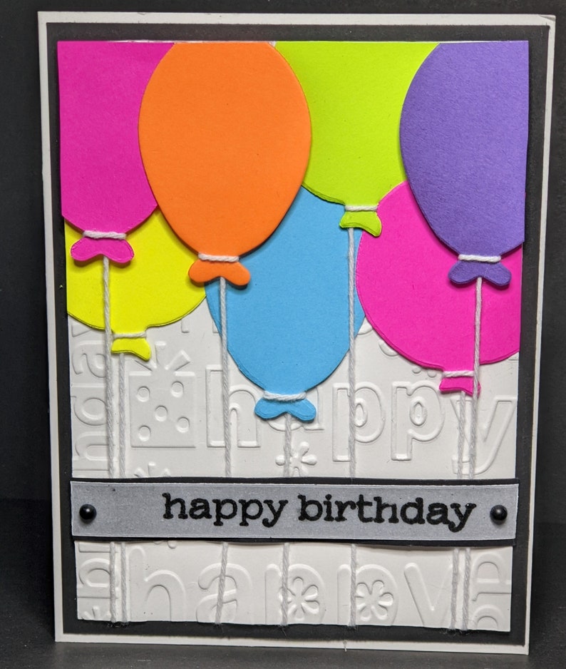 Balloon Birthday Card - Etsy