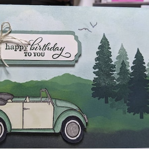 Happy Birthday VW Bug Card - Etsy
