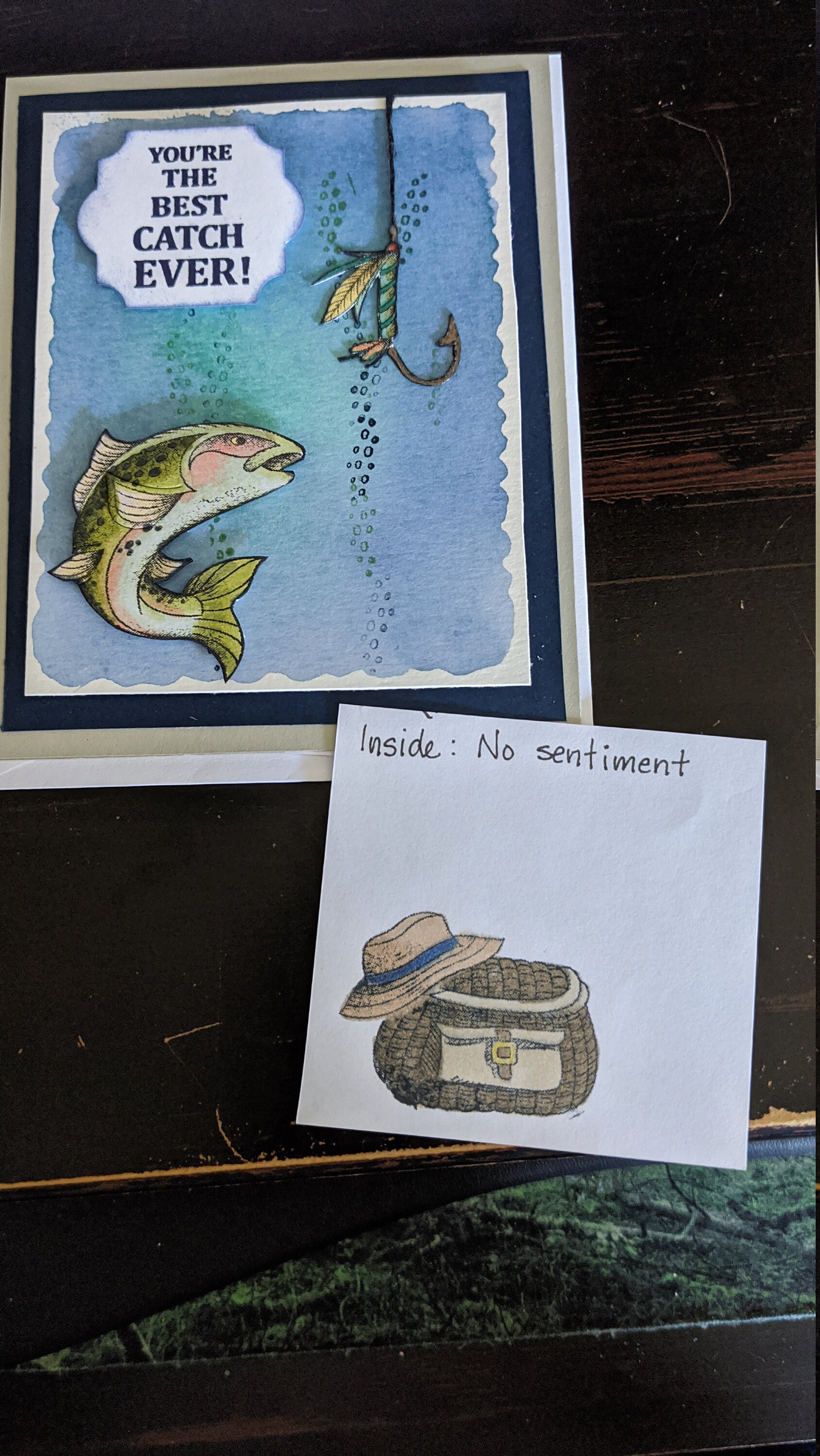 Handcrafted Fishing Card, Best Catch Card - Etsy