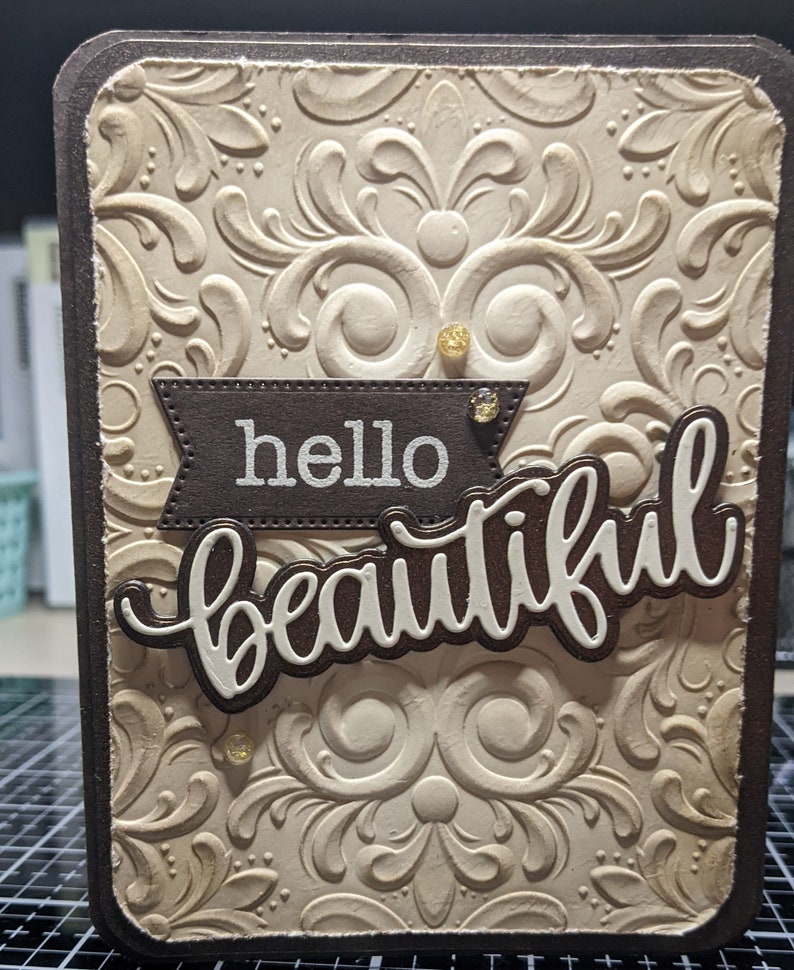 Hello Beautiful Card - Etsy