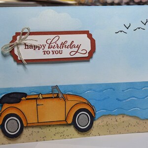 Happy Birthday VW Bug Card - Etsy