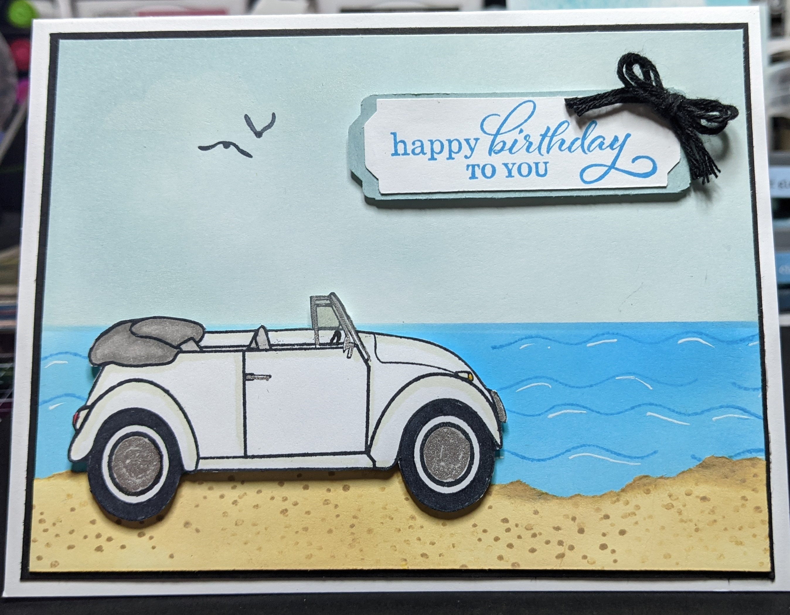 Happy Birthday VW Bug Card - Etsy