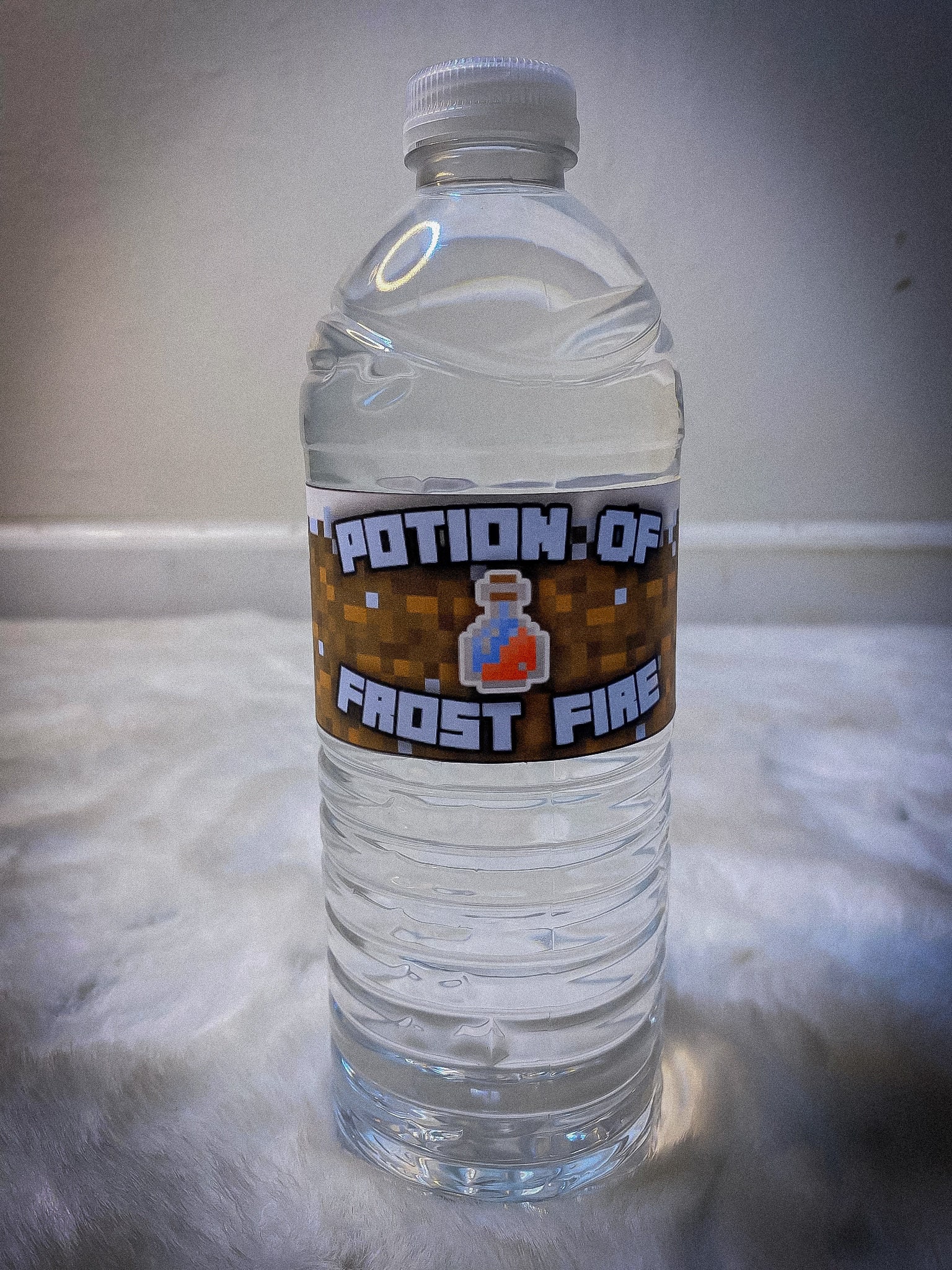 Minecraft Bottle Labels Printable Winter Water Bottle Tag Minecraft ...