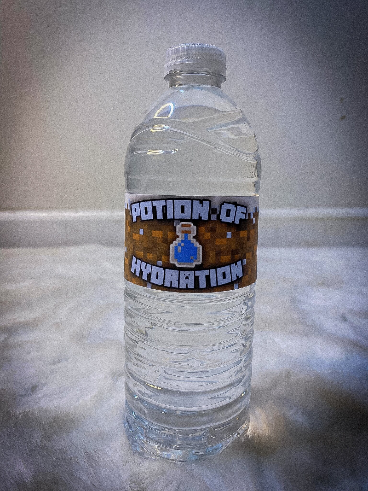 Minecraft Bottle Labels Printable Winter Water Bottle Tag Minecraft ...