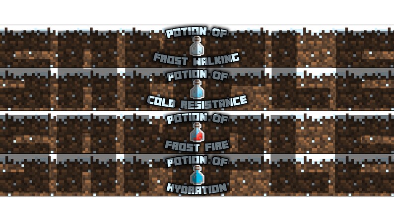 Minecraft Bottle Labels Printable Winter Water Bottle Tag Minecraft ...