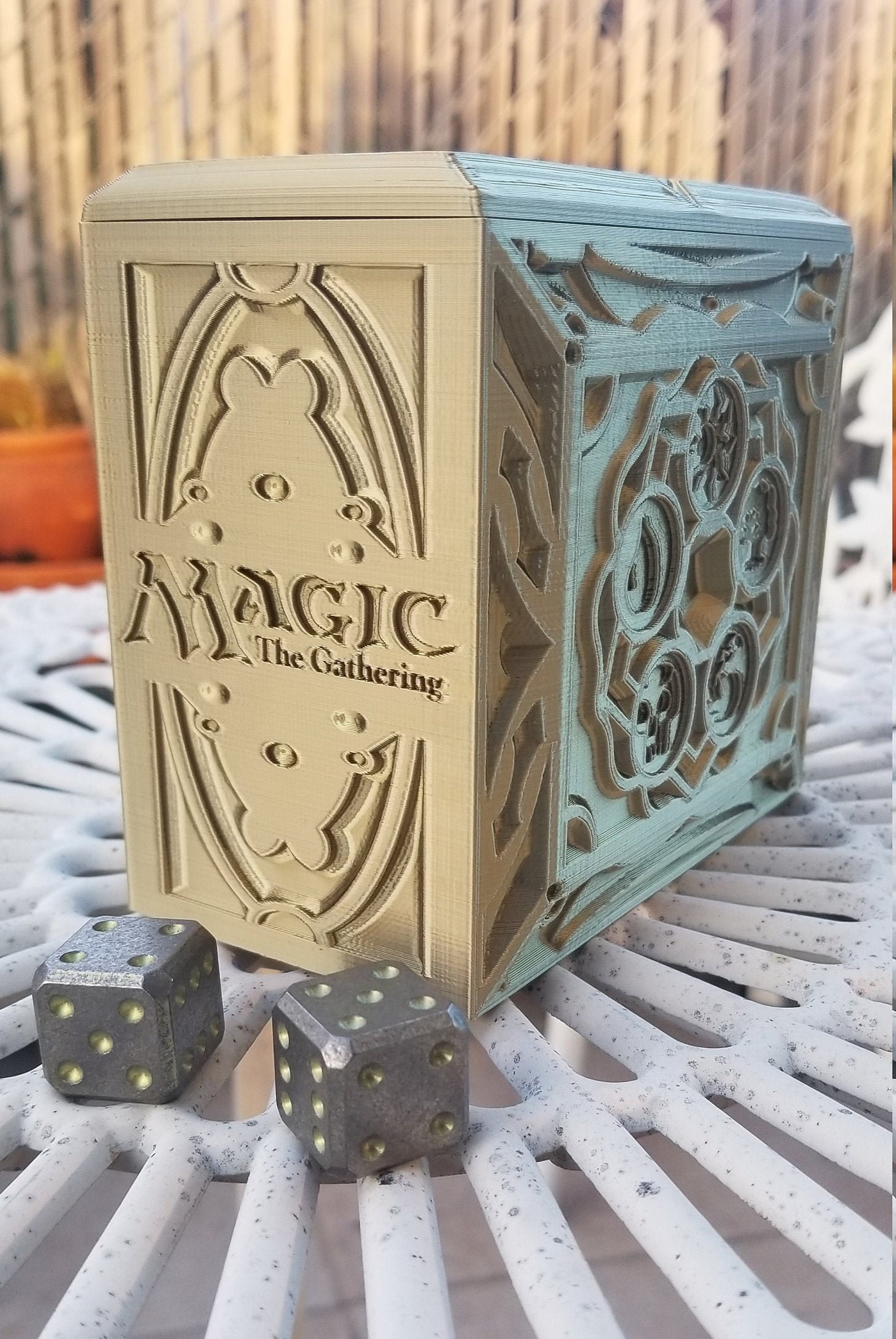 Magic the Gathering Deck and Dice Box Elements sleeved - Etsy