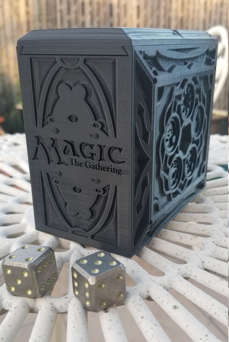 Magic the Gathering Deck and Dice Box Elements sleeved - Etsy