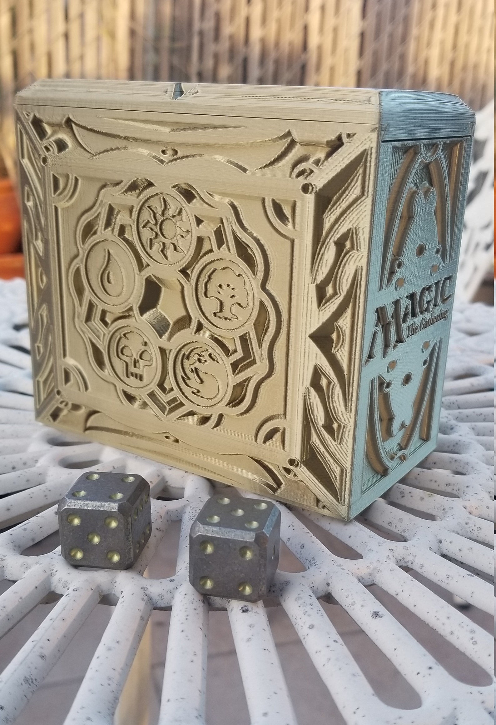 Magic the Gathering Deck and Dice Box Elements sleeved - Etsy