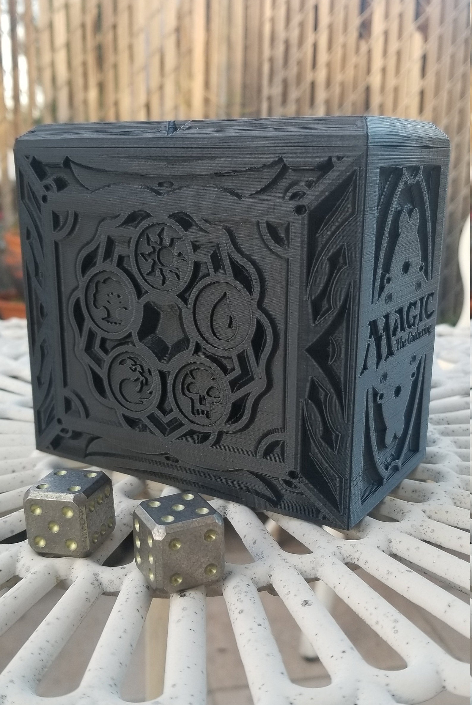 Magic the Gathering Deck and Dice Box Elements sleeved - Etsy