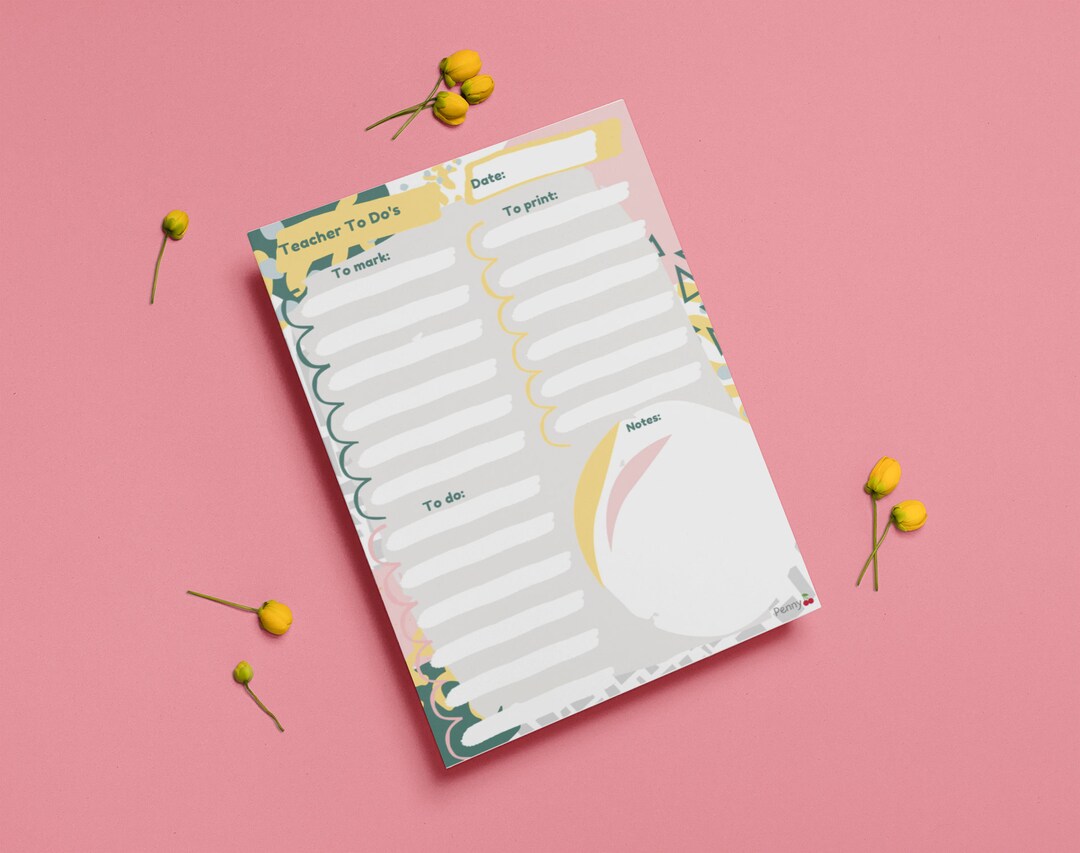 Teacher to Do Organisation Notepad Deskpad A5 - Etsy
