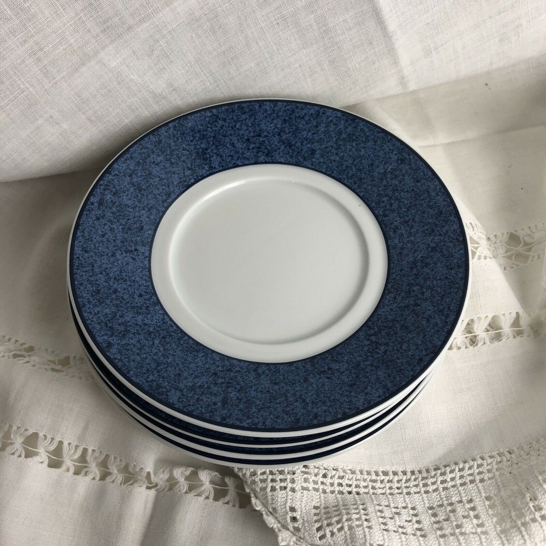 Royal Worcester Evesham Blue Border Small Plate Bread Side 6.25 England ...