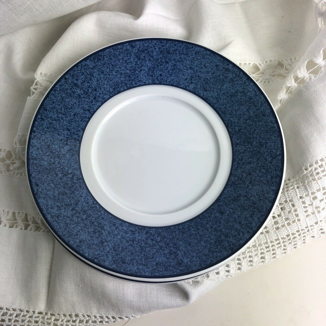 Royal Worcester Evesham Blue Border Small Plate Bread Side 6.25 England ...