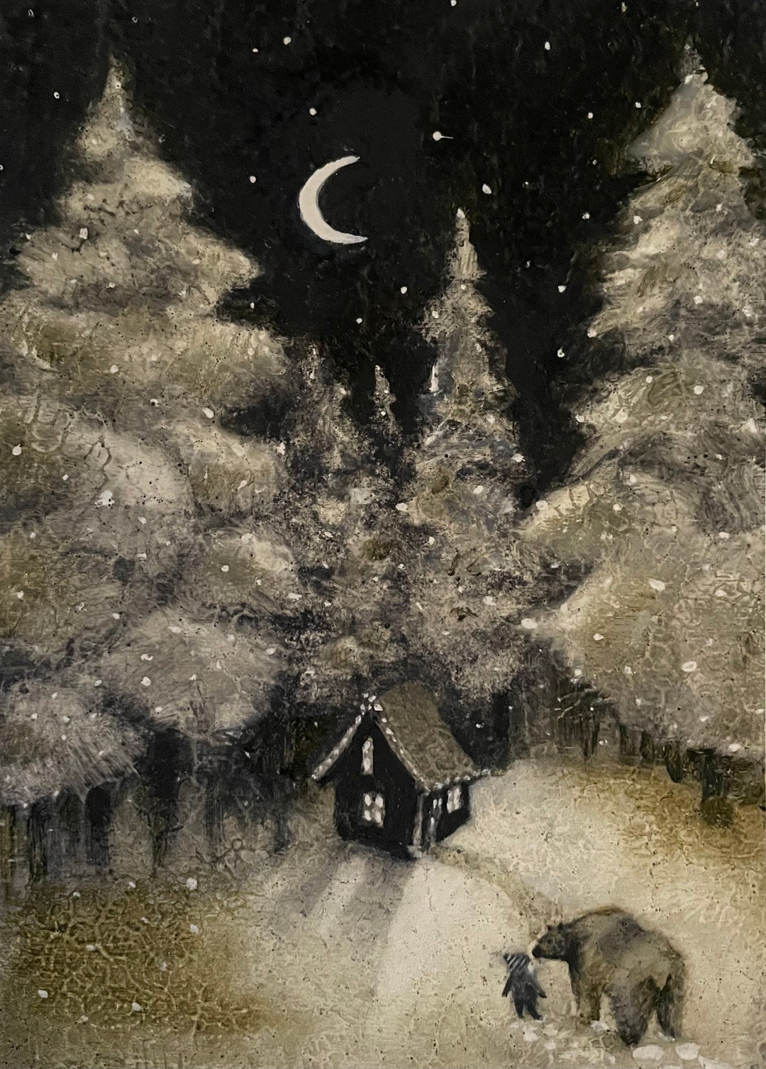 Finding the Way Home. 5x7 Giclee Art Reproduction With 1/2" White ...
