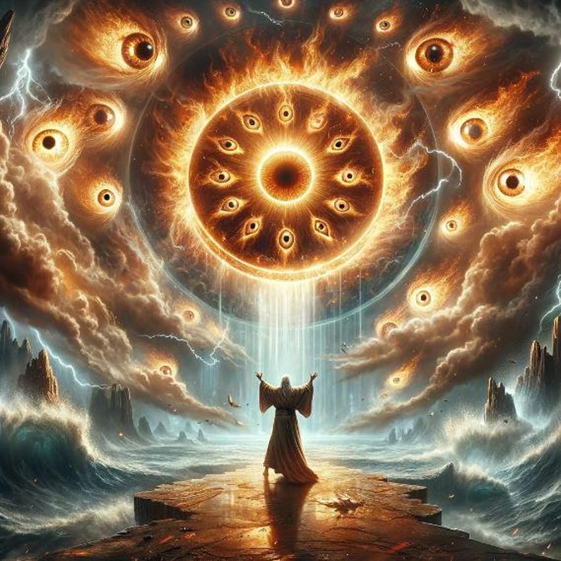 Ezekiel’s Vision of the Wheel – Biblical Angelic Prophecy Art ...