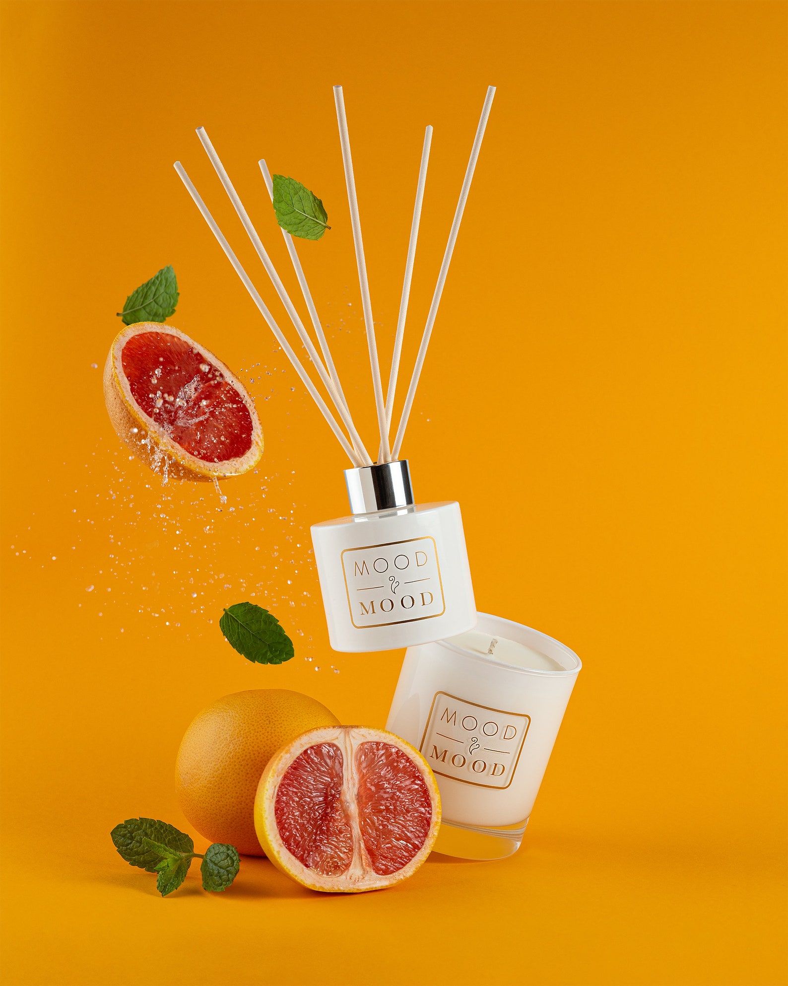 Reed Diffuser.grapefruit, Mint Diffuser, Home Fragrance, Decor, Citrus ...