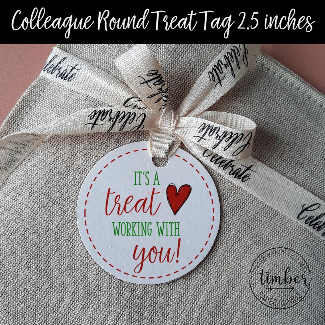 Coworker Staff Gift Tag.it's a Treat Working With You | Etsy