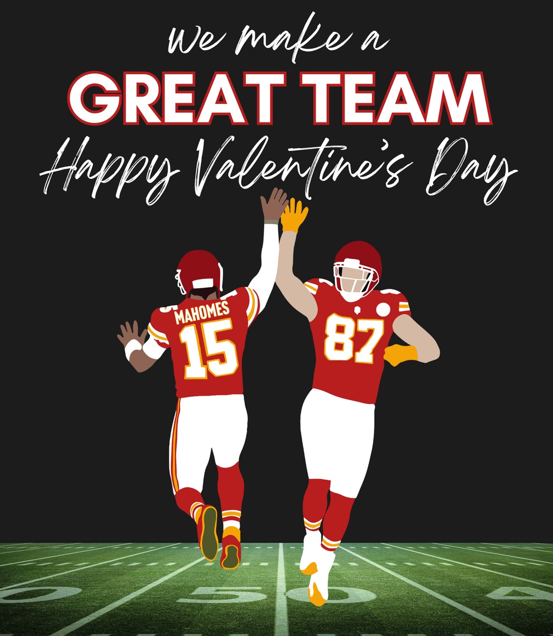 Kansas City Chiefs Printable Valentine’s Day Cards | "we Make A Great ...