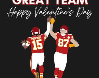 Kansas City Chiefs Printable Valentines Day Cards // Patrick Mahomes ...