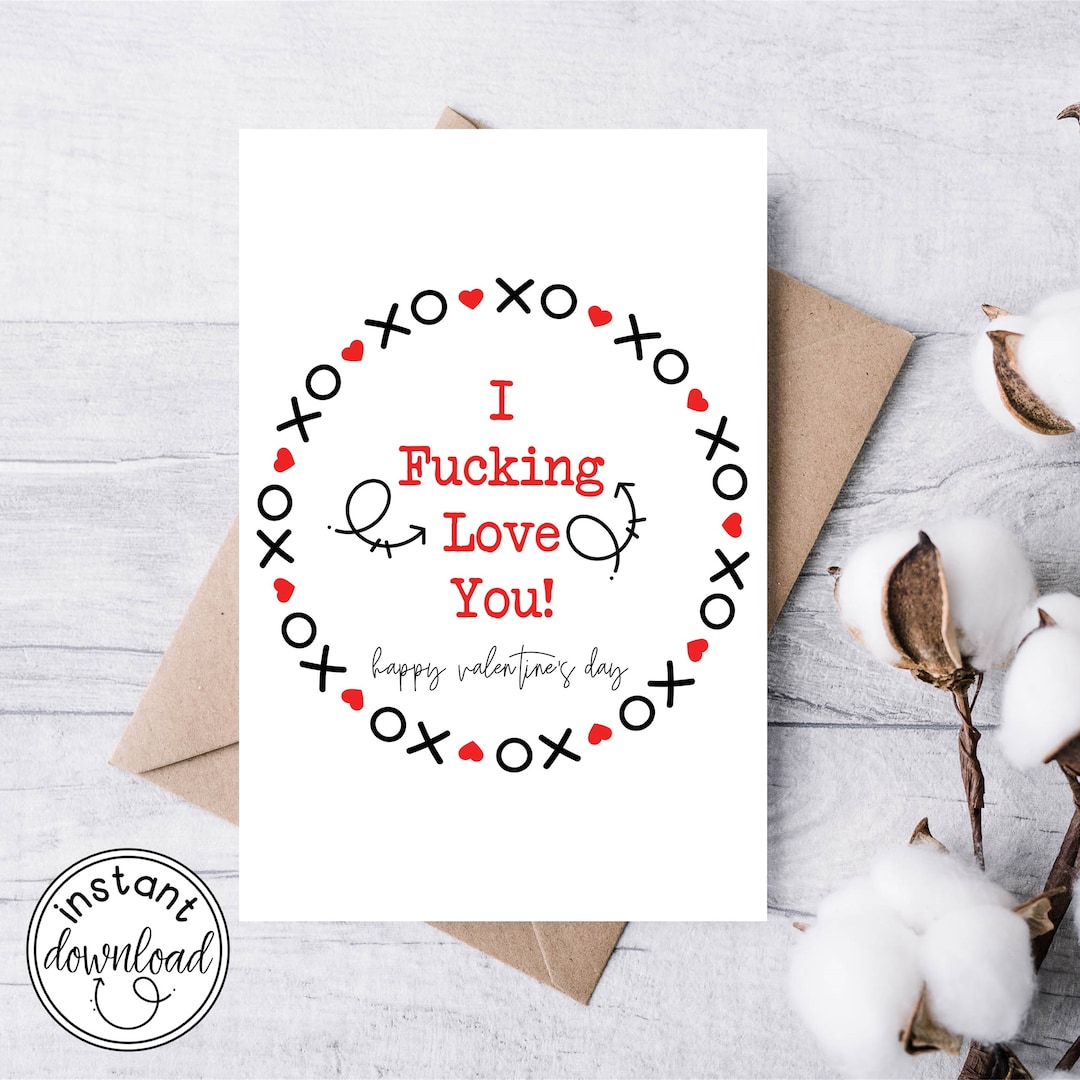 PRINTABLE Naughty Valentine Card Naughty Valentine Day Gift for Him or ...