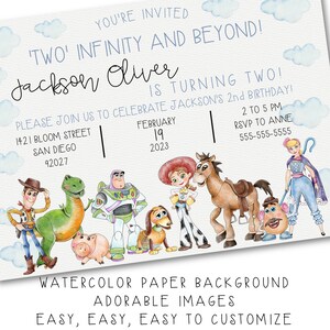 Infinity and Beyond Invitation Template, Cloud Design. FULLY EDITABLE ...