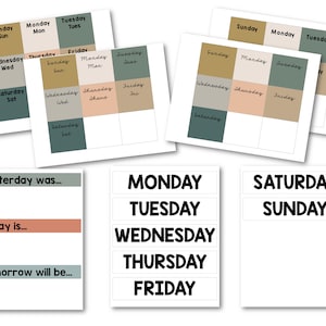 Serene Boho Classroom Calendar Kit, Neutral Palette, LOADED With ...