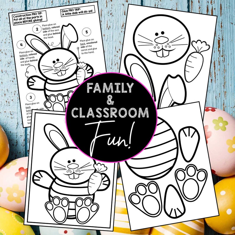 PRINTABLE Build a Bunny Bingo Game. Teacher, Parent, Daycare Resource ...