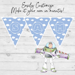 Toy Story Themed Banner. Easily Customize. Toy Story Party Banner. Toy ...