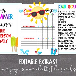 Printable Editable SUMMER 2024 Planner Kit | Summer Calendars | Summer ...