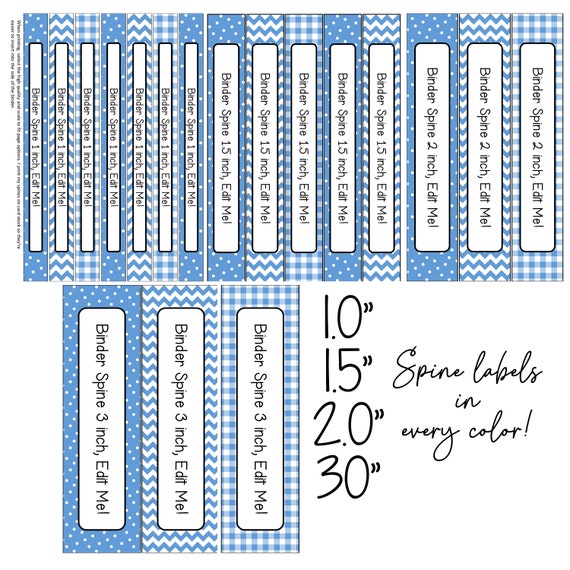 Binder Spine Label Template