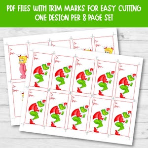 PRINTABLE Grinch Gift Tags, Grinch Christmas Gift Tags, 8 Designs ...