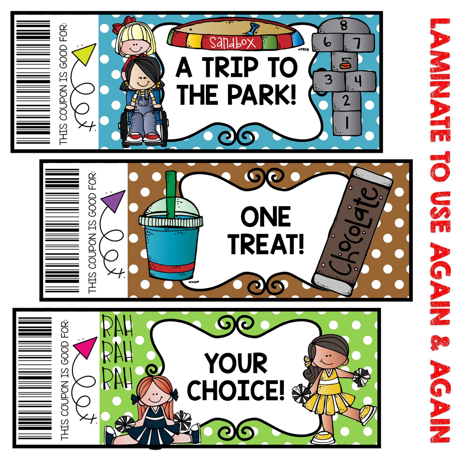 EDITABLE Reward/gift Coupons. Reward Coupons for Kids. Instant - Etsy