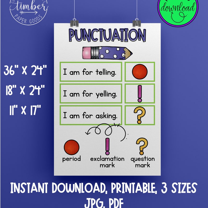 Punctuation Poster - Etsy
