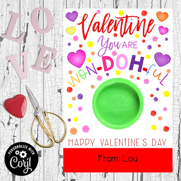 Play Doh Valentine - Etsy