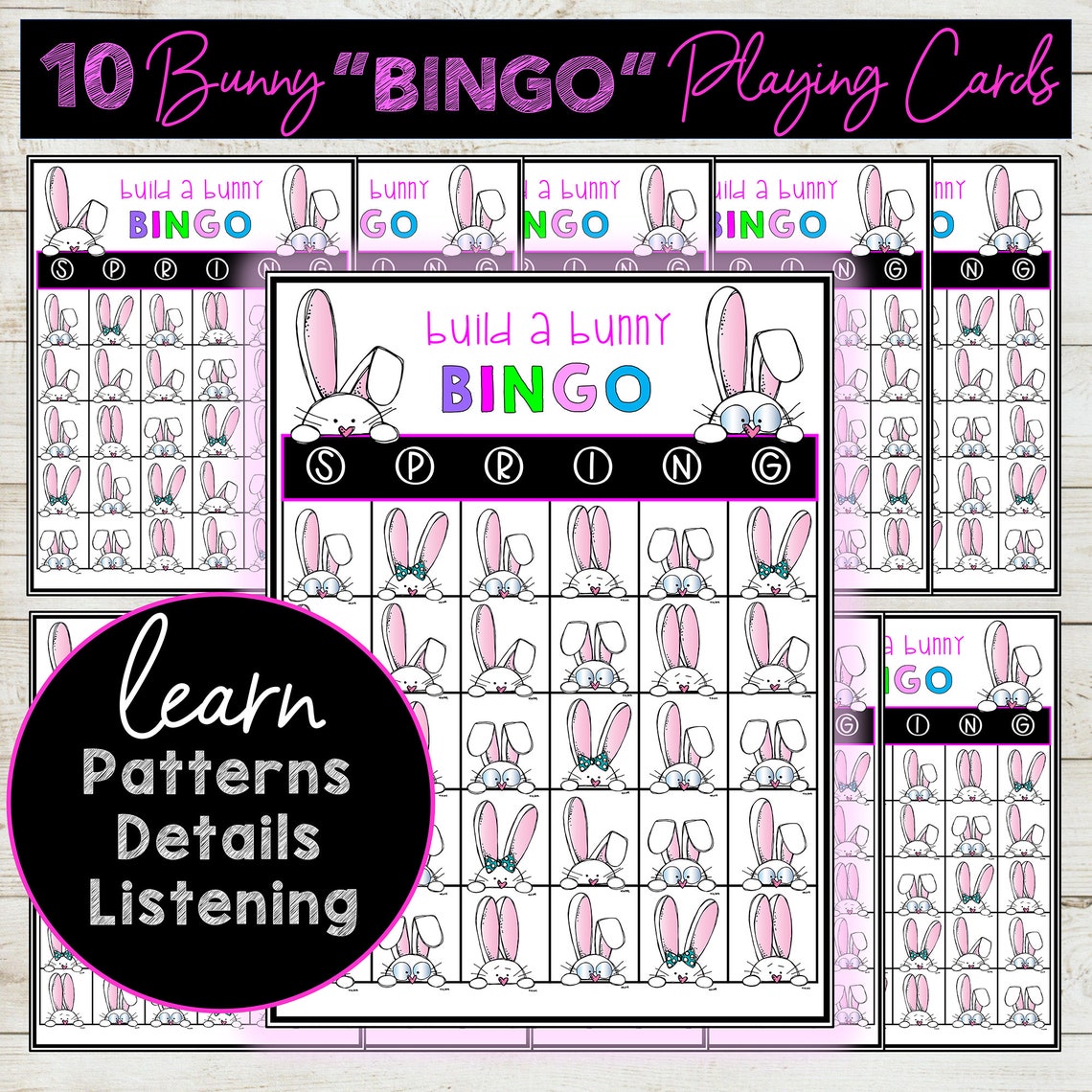PRINTABLE Build a Bunny Bingo Game. Teacher, Parent, Daycare Resource ...