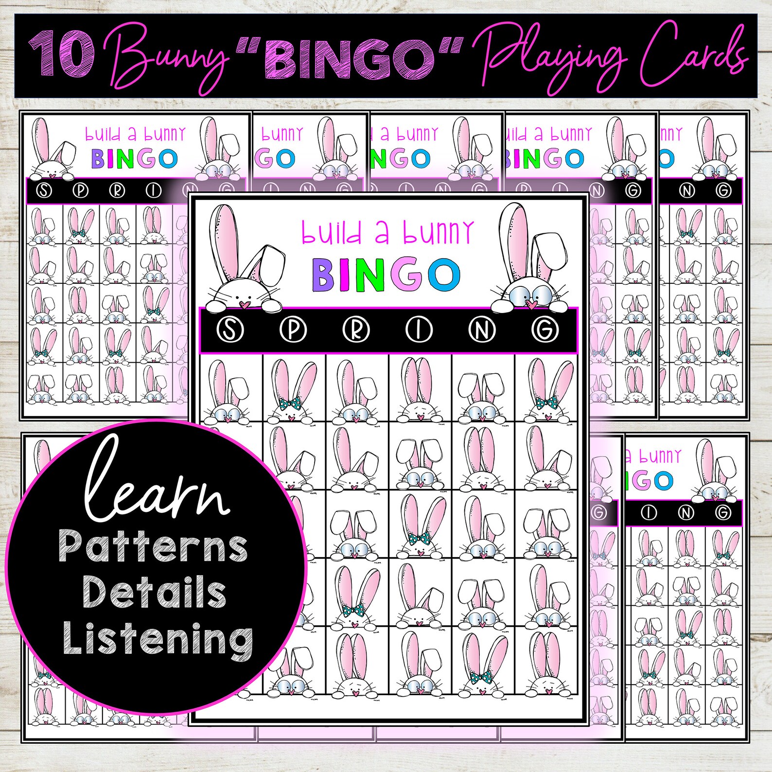 PRINTABLE Build a Bunny Bingo Game. Teacher Parent Daycare - Etsy